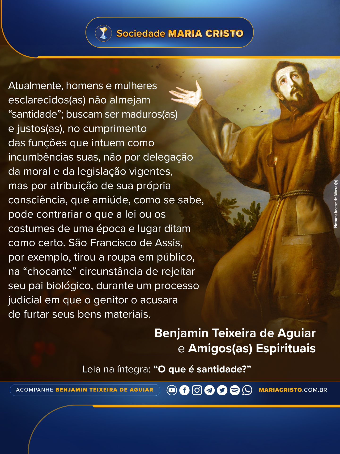 O que é santidade? - Sociedade Maria Cristo